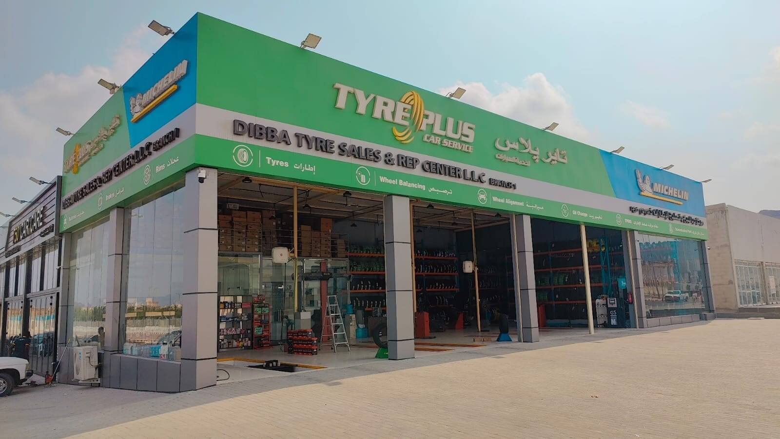 Tyre Shop in Dibba | TYREPLUS Dibba Tyre Sales & Rep Centre LLC